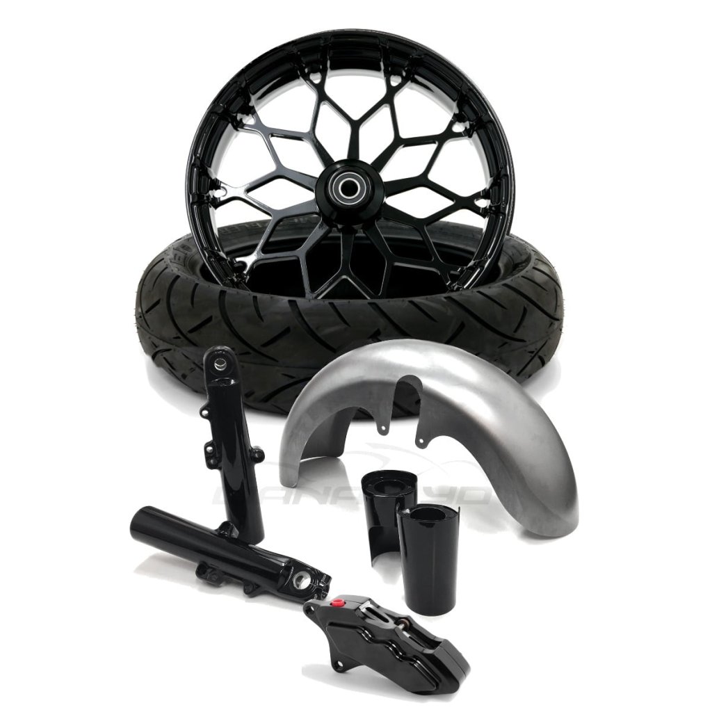 Prodigy 18 X 5.5" Wheel Single Disc 180 Fat Tire Kit - Black, 2014-22 ...