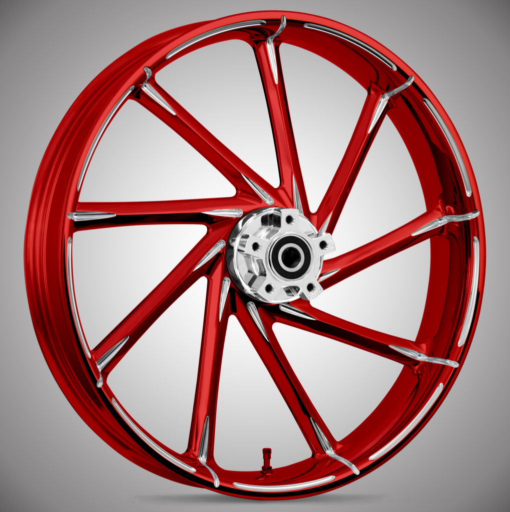 Kinetic Dyeline Red Wheels RYD Wheels - WanaRyd Motorcycle