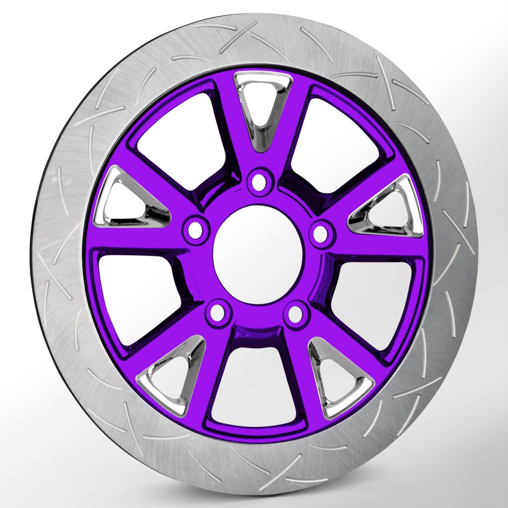 Relay Dyeline Purple Polished 13.0 Front Right Swift-Lock 2000-up Rotor ...
