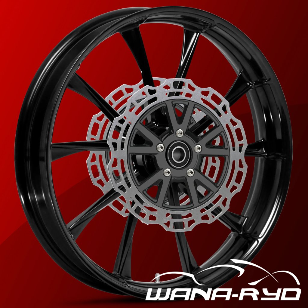 Black Harley Wheel 21 Inch Kit RYD Wheels - WanaRyd Motorcycle