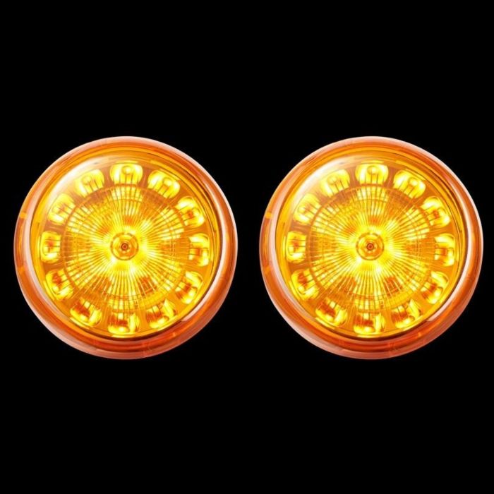 Custom Dynamic ProBEAM® Amber 1156 Rear Bullet LED Inserts With Amber ...